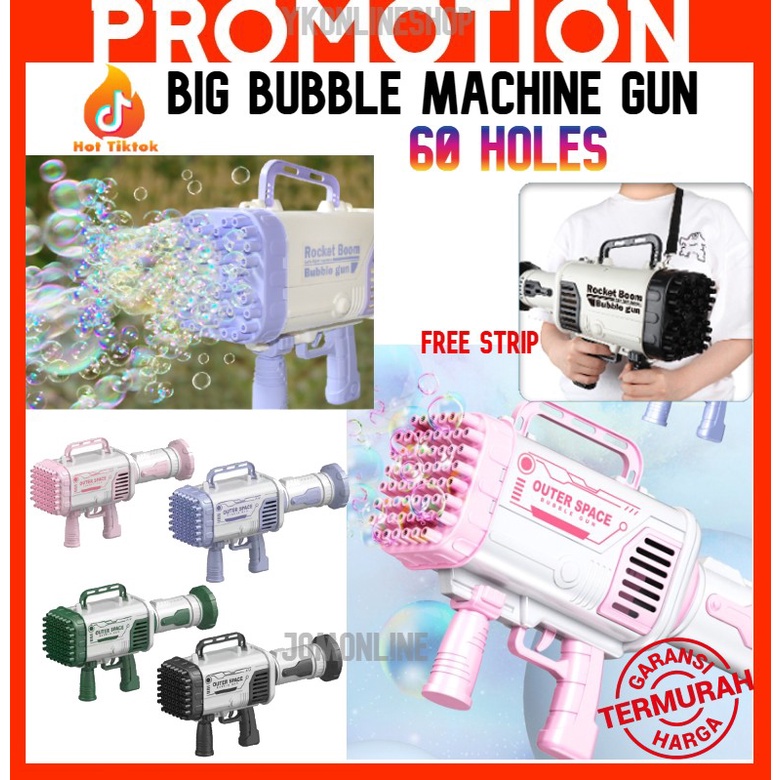 ~Ship From KL~ Rocket launcher bubble machine handheld 60 hole bubble ...