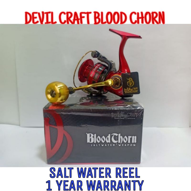 🔥🔥 NEW!! 🔥🔥 DEVIL CRAFT BLOOD THORN SALTWATER SPINNING REEL | Shopee ...
