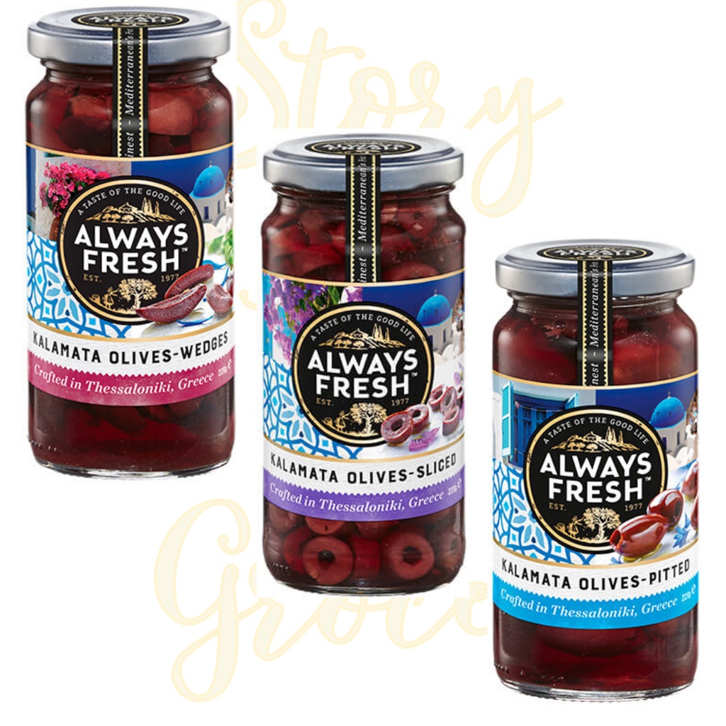 Always Fresh Kalamata Olives [Wedges / Sliced / Pitted ] 220g - IJ ...