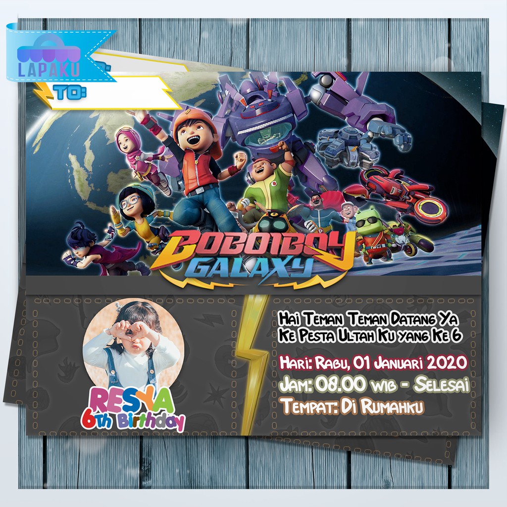 Boboiboy Free Plastic OPP Birthday Invitation | Shopee Malaysia