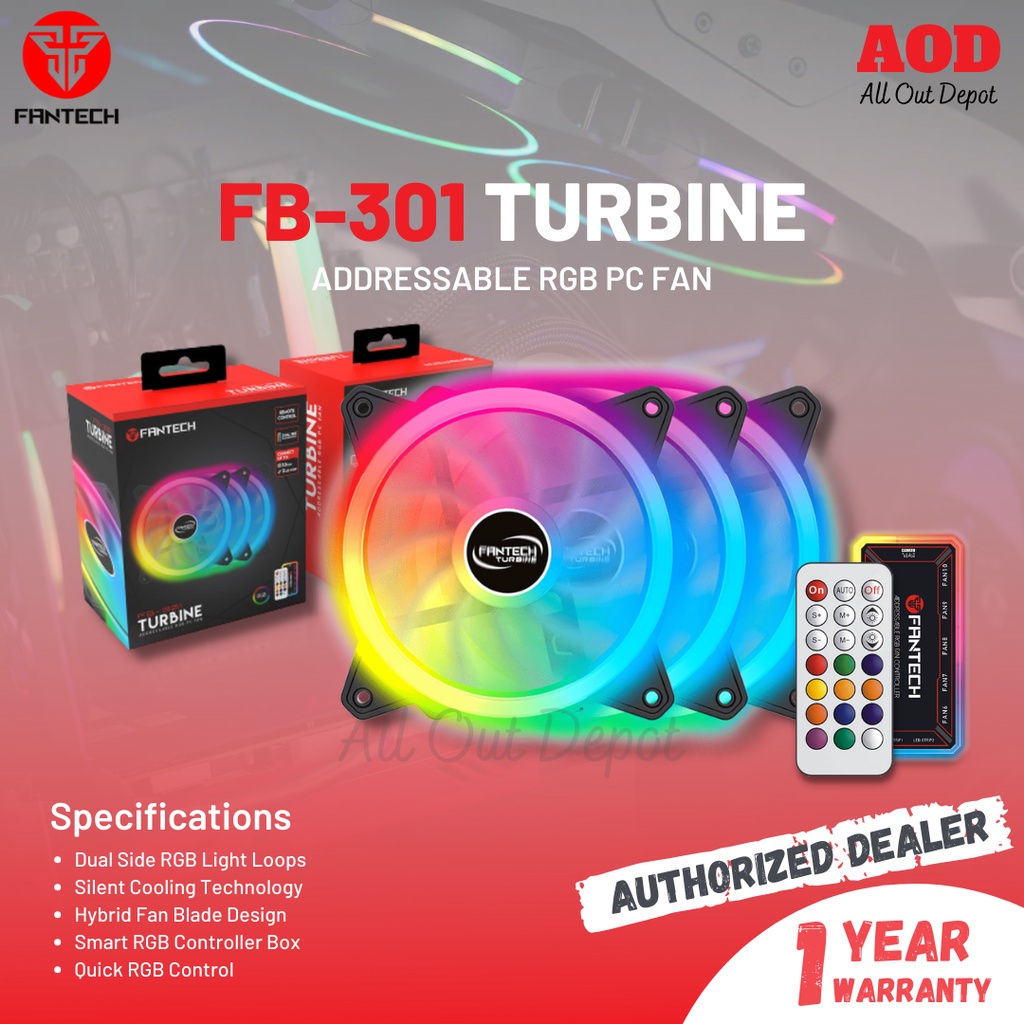 Fantech FB301 Turbine Addressable RGB PC Cooling Fan | Shopee Malaysia