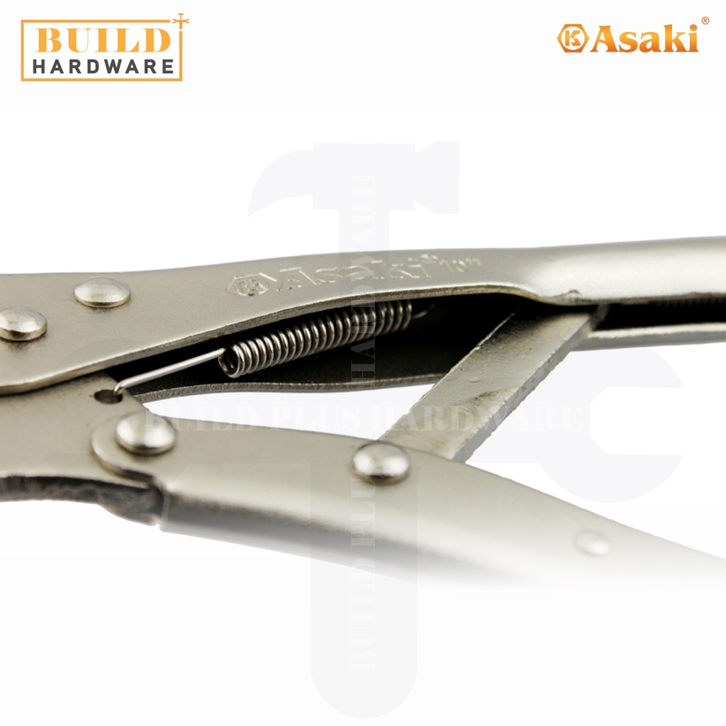 ASAKI Curved Jaw Lock-Grip Pliers Cr-V 10" 葫芦嘴大力钳 AK-8252 Vise Grip ...