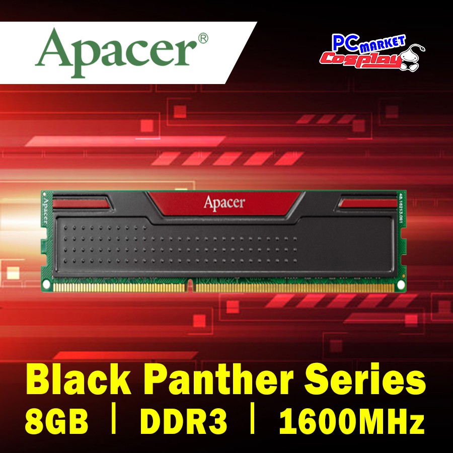 Apacer 8GB DDR3 1600MHz Black Panther Gaming Desktop Memory 100% NEW ...