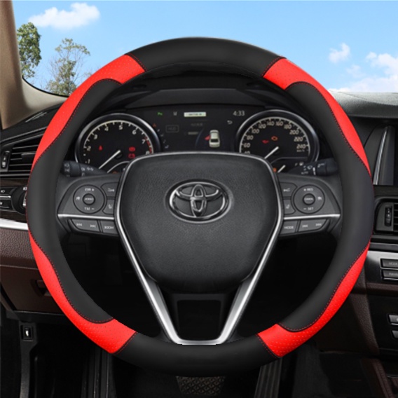 Toyota Car Carbon Fiber Steering Wheel Cover Fits Vios Hilux Wish Camry ...