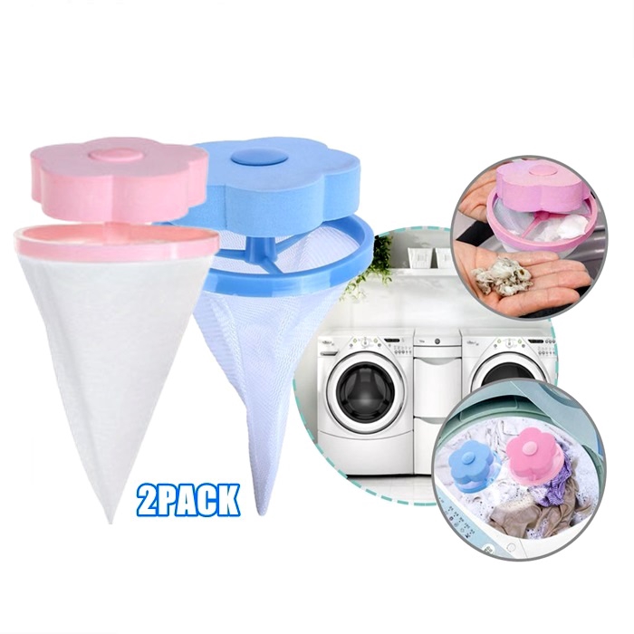 (READY STOCK) Floating Washing Machine Filter Washer Lint Trap 2Pcs ...