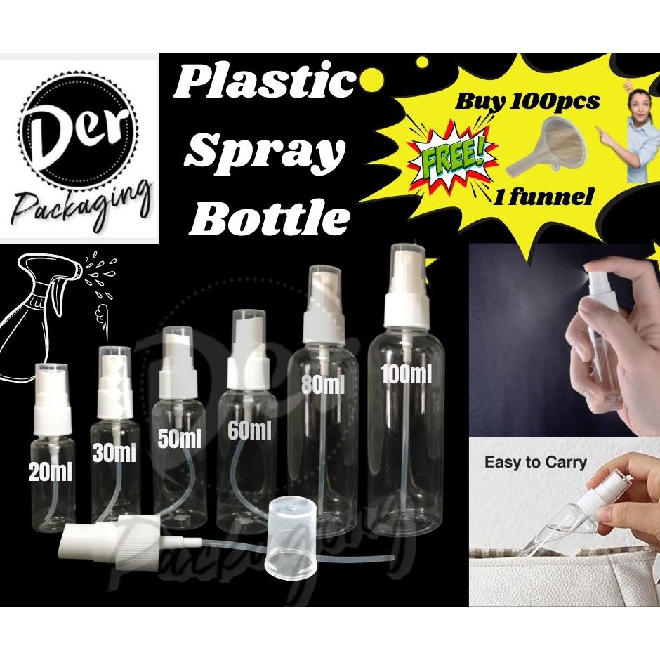 [Spray Botol] PET Plastic Spray Bottle, 20ml / 30ml / 50ml / 60ml ...