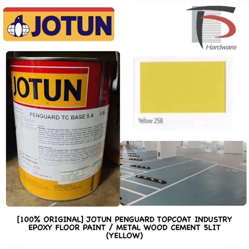 [100% ORIGINAL] JOTUN PENGUARD TOPCOAT INDUSTRY EPOXY FLOOR PAINT / METAL WOOD CEMENT 5LIT ...