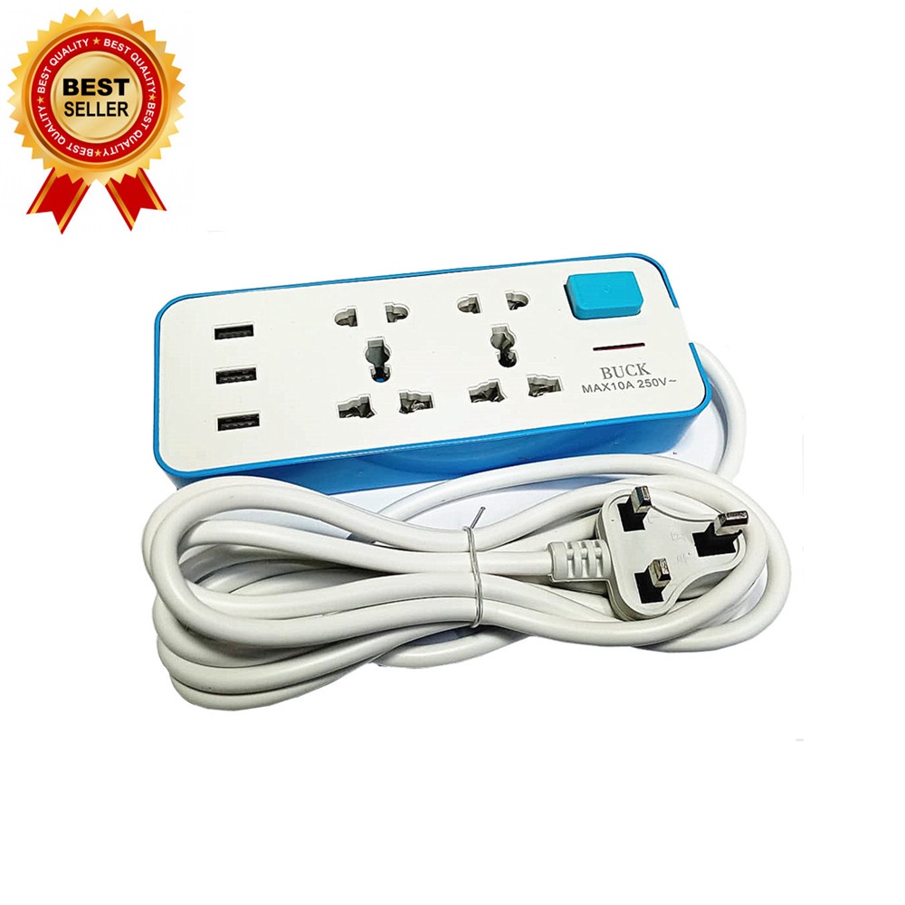 Universal Plug Charging Adapter Power Trailing Socket USB Port Charger ...