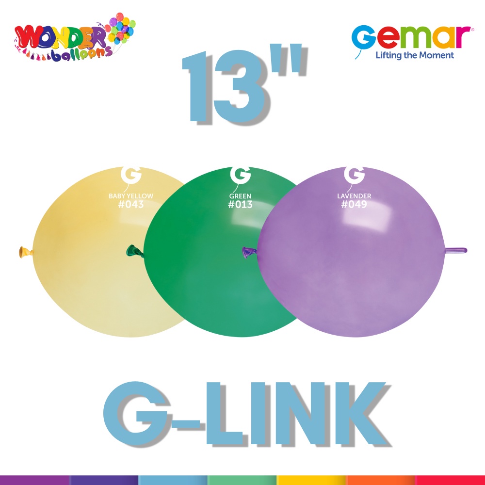GEMAR 13 Inch G-Link Latex Balloons (50pcs) | Shopee Malaysia