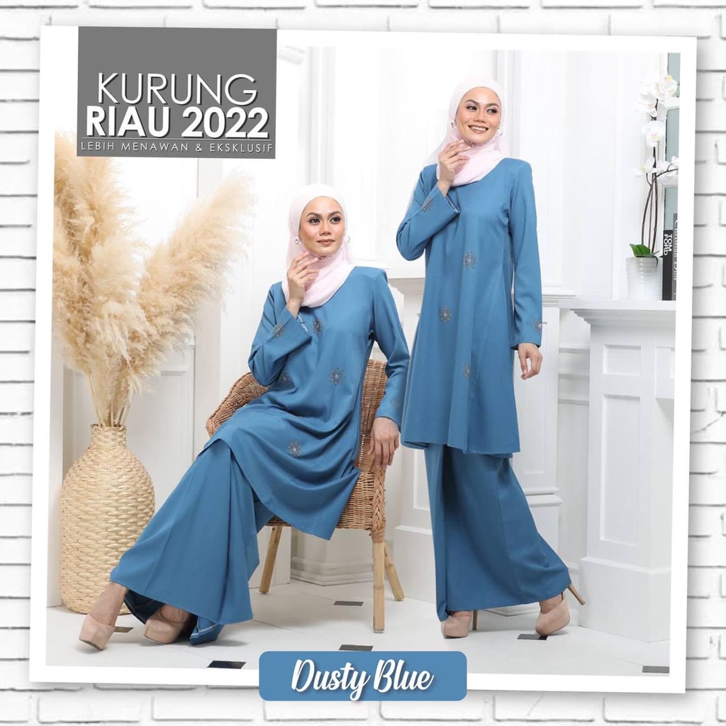 Baju Kurung Kebarung Riau Kenduri Kahwin Nikah Pahang Moden Ironless ...