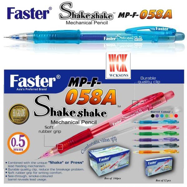 FASTER SHAKING MECHANICAL PENCIL 0.5MM ( MP-F-058A ) | Shopee Malaysia
