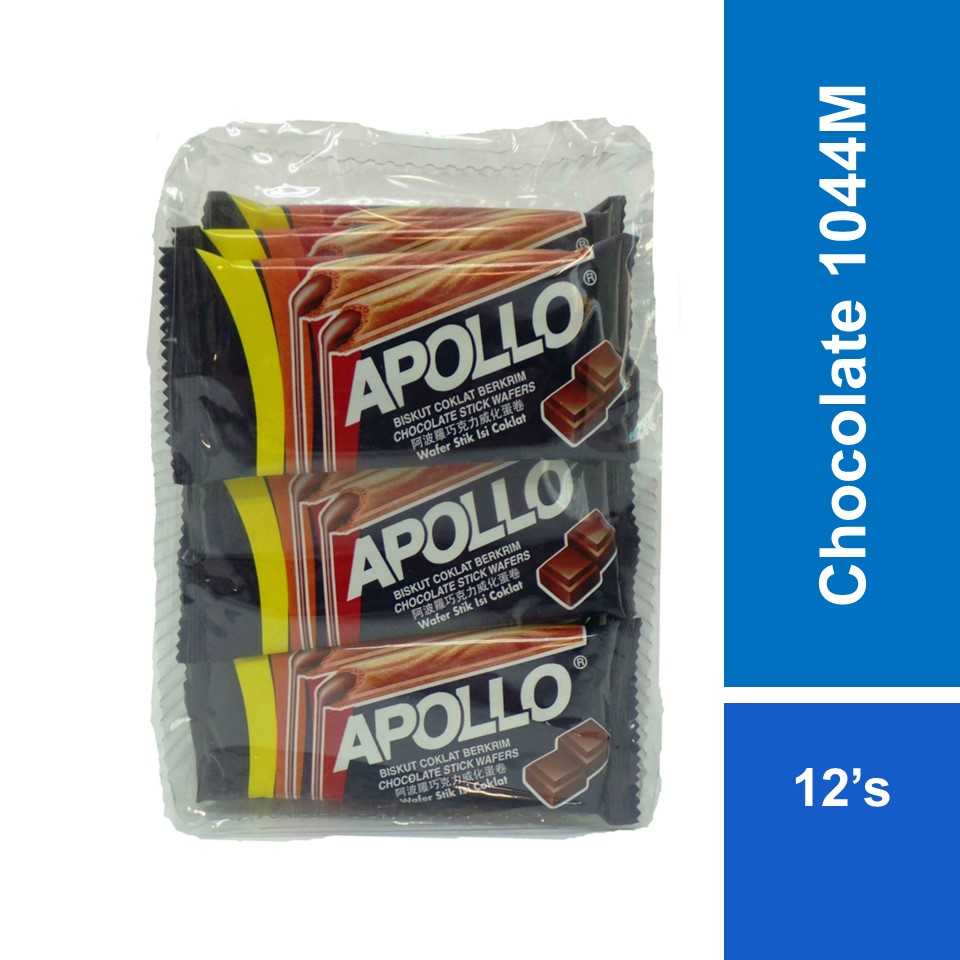 Apollo Choco Stick Wafer 1044M 12's | Shopee Malaysia