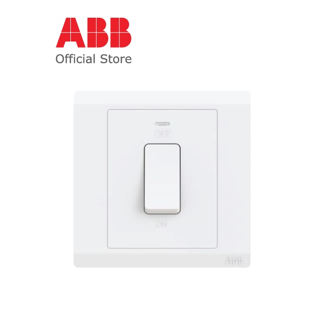 ABB INORA 1 Gang 1 Way 20AX DP Switch with Neon | White | BL111S | Shopee Malaysia