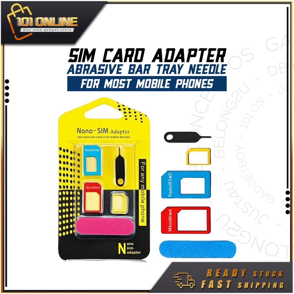 5 IN 1 NANO SIM CARD ADAPTERS MICRO SIM CARD STANDARD SIM CARD ADAPTER ...