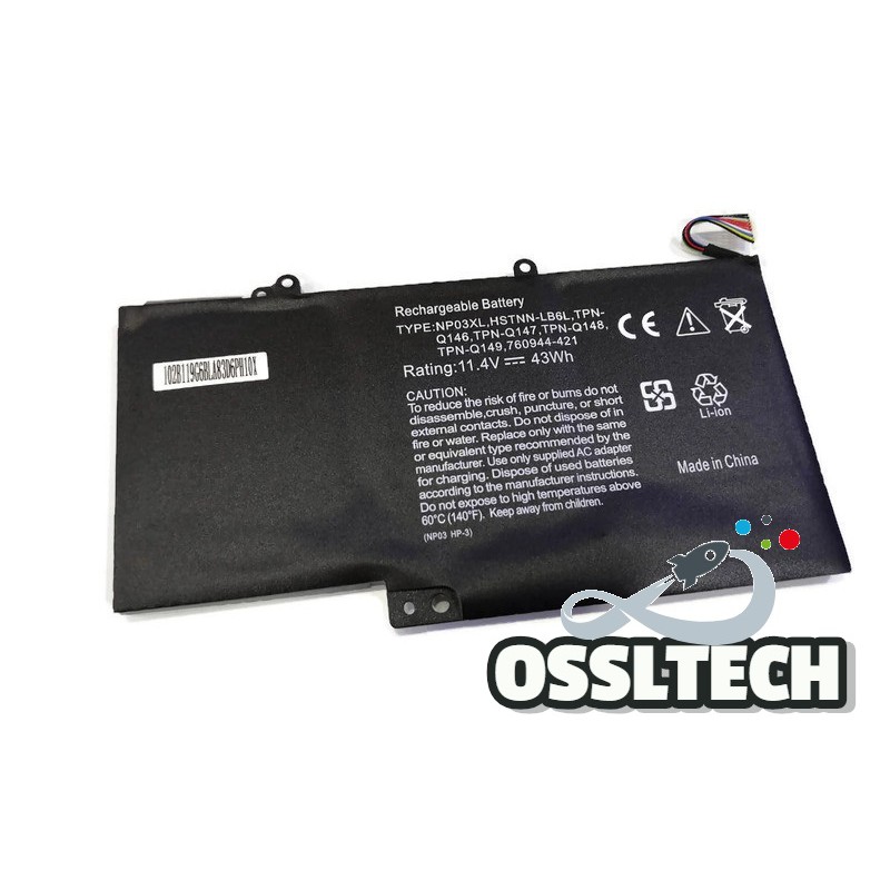 HP TPN-Q147 TPN-Q146 NP03XL HSTNN-LB6L Envy 15 X360 13-B 15-U000EW 15 ...