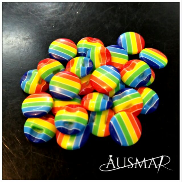 RAINBOW FANCY CANDY BUTTON / FANCY BUTTON (20PCS) | Shopee Malaysia