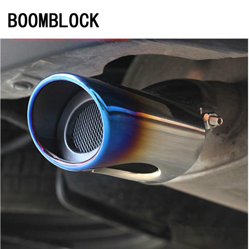 Universal Stainless Steel Automobiles Car Exhaust Muffler Tip pipe For ...