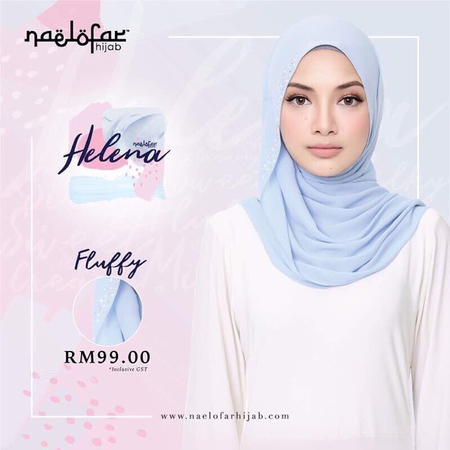 Naelofar Hijab HELENA FLUFFY | Shopee Malaysia