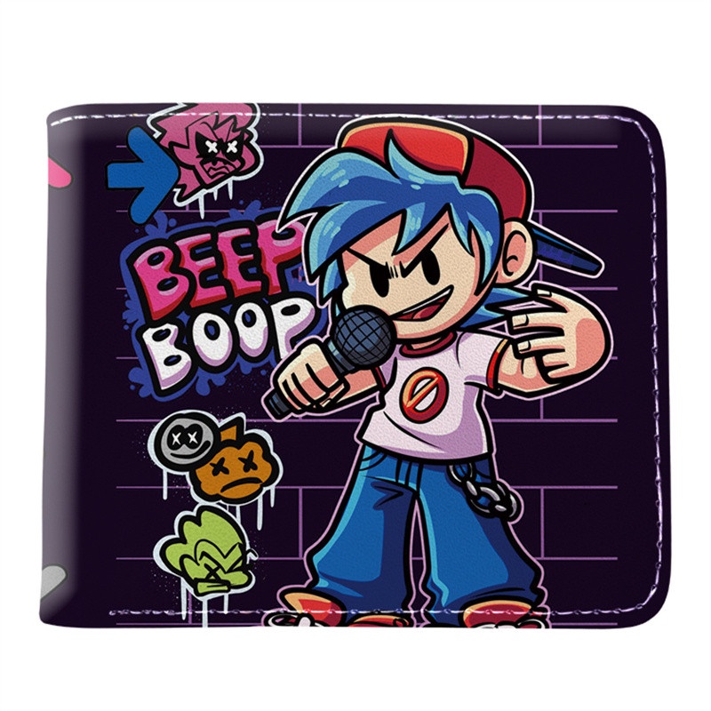 Hot Sell Game Cartoon Wallet Anime Friday Night Funkin FNF Short Bifold ...