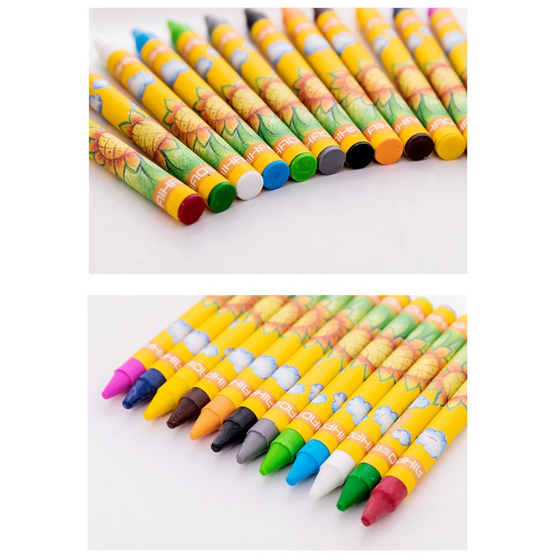 Colorful AIHAO Sunflower wax crayons box for children to practice ...