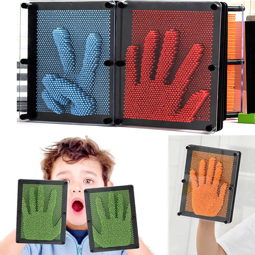 Pin Art Board Game 3D Desk Toy Sculpture for Children Adults DIY Needle ...