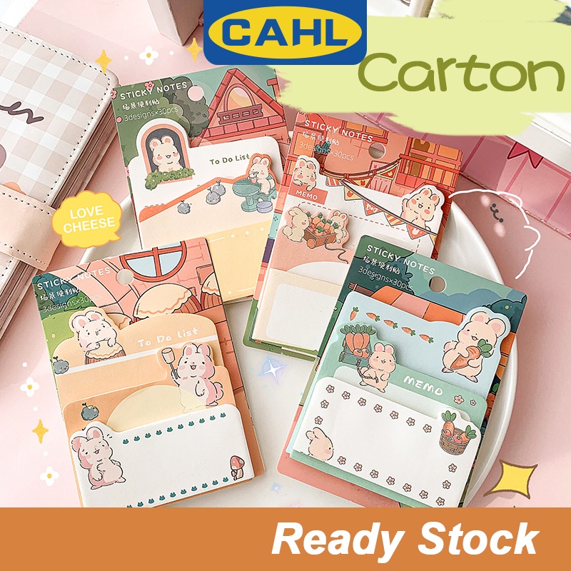 Cute Cartoon Memo Sticky Note Rabbit Sticker Tear Off Note Book Notes ...