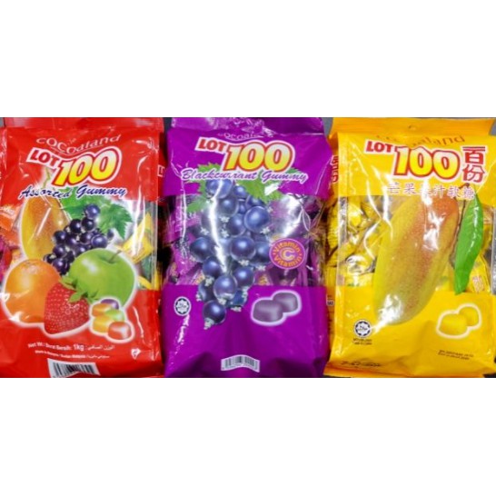 Lot 100 Gummy Assorted/ Mango/ Blackcurrant 600g / 1kg | Shopee Malaysia