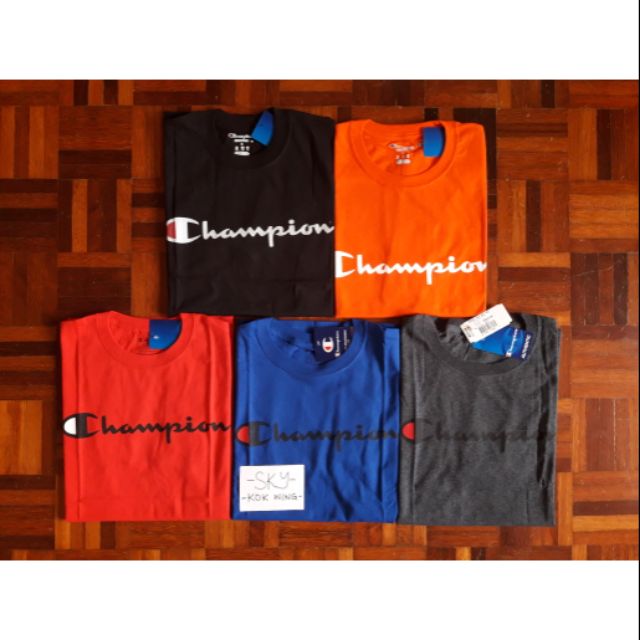 Champion Usa Wording Tee Ready (100% original) | Shopee Malaysia