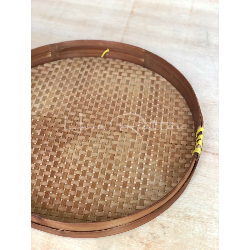 Traditional Nyiru Gadang Tampi Bulat Traditional Nyiru Buluh Serving Tray Bamboo Tray Flat