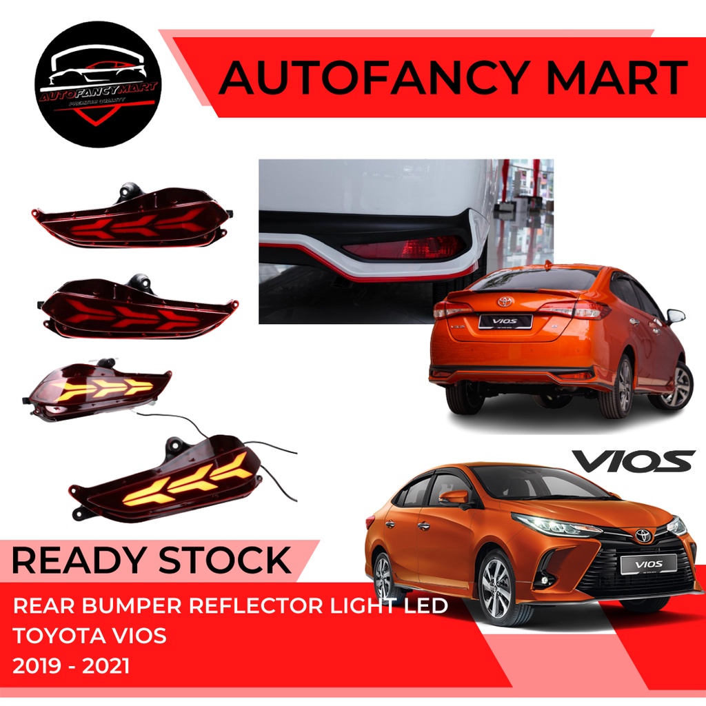 TOYOTA VIOS NCP151 REAR BUMPER REFLECTOR LIGHT LED TAIL BRAKE LAMP 2019 ...