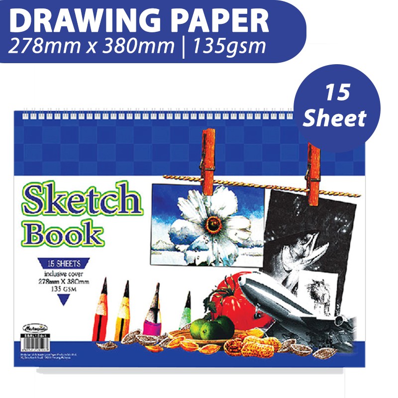 Masterprint SBRL135-1 Sketch Book B4 Sizes 135gsm 15 Sheets Paper Fine ...