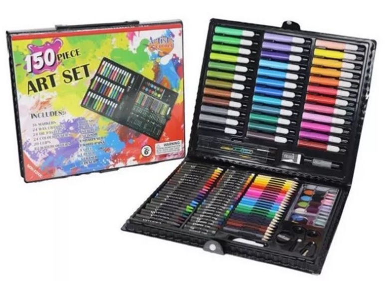 150PCS Kids Colouring Set Kids Water Colour Set Children Colour Crayon ...