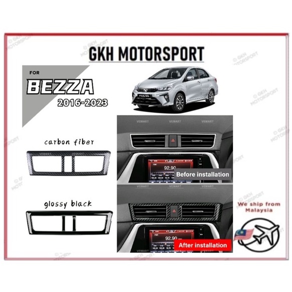 Perodua bezza 2016 2020 2022 center aircond outlet frame cover garnish ...