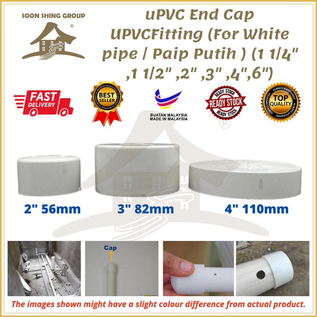UPVC End Cap UPVCFitting (For White pipe / Paip Putih ) (1 1/4" ,1 1/2 ...
