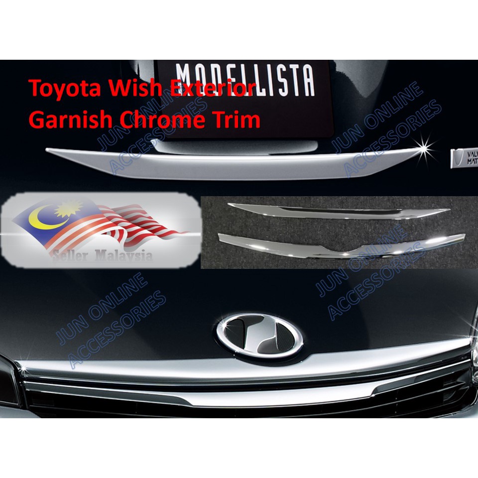 Toyota Wish ZGE20 2009-2018 Chrome Trim Garnish Hood Trim WISH SEPET ...