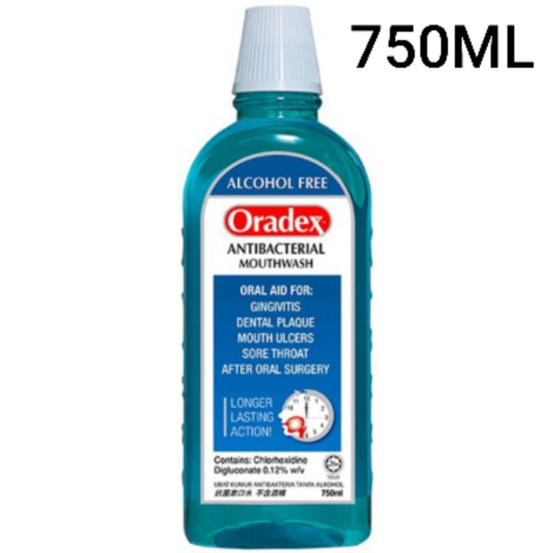 Oradex Antibacterial Mouthwash Alcohol Free 400ml ( Chlorhexidine 0.12% ...