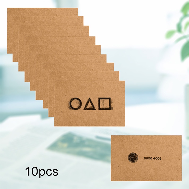 Hospitality 10pcs Squid Game Business Card Squid Game Invitation Thank ...