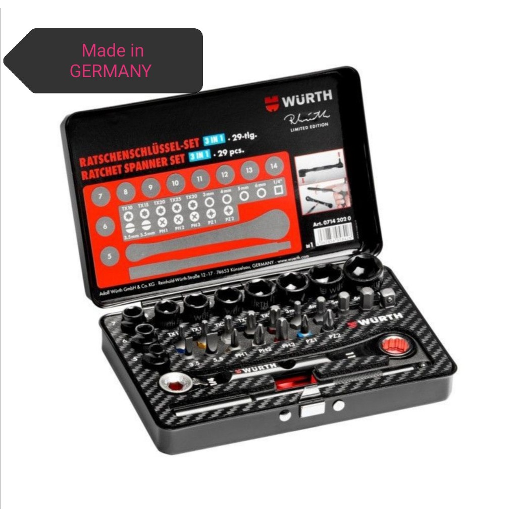 ORIGINAL WURTH GENUINE LIMITED EDITION RWWW2020 RATCHET SPANNER SET ...