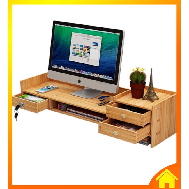 [OneHome] Computer Monitor Screen Rack Desktop Drawer Organize Storage ...