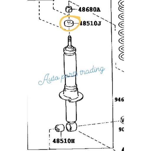 TOYOTA LAND CRUISER PRADO RZJ95, HILUX KUN25 FRONT ABSORBER TOP LOWER ...