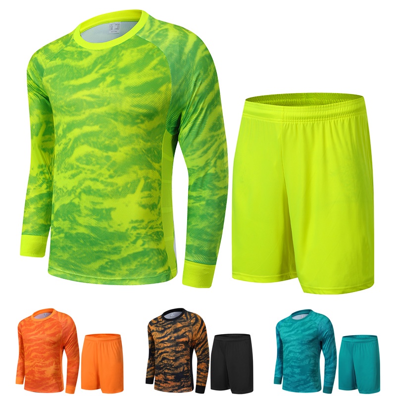 Adult Goalkeeper Uniform Soccer Jersey Set Professional Goalie Football ...