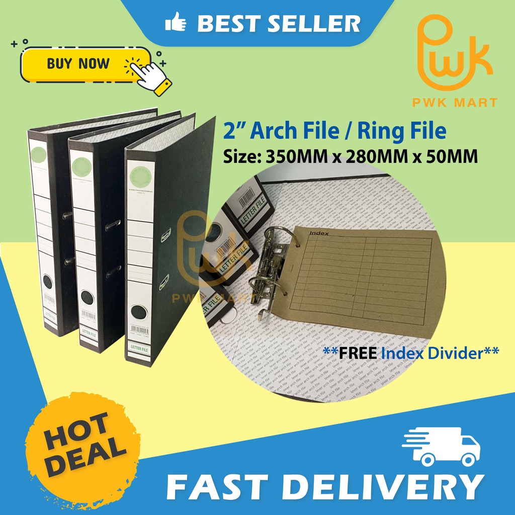 🔥Best Quality🔥2" Lever Arch File / Ring File F4 with Index 2 inch (50mm ...