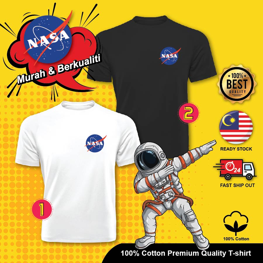 🔥HOT SALES🔥 BAJU NASA 100% COTTON T-SHIRT MEN WOVEN UNISEX | Shopee Malaysia