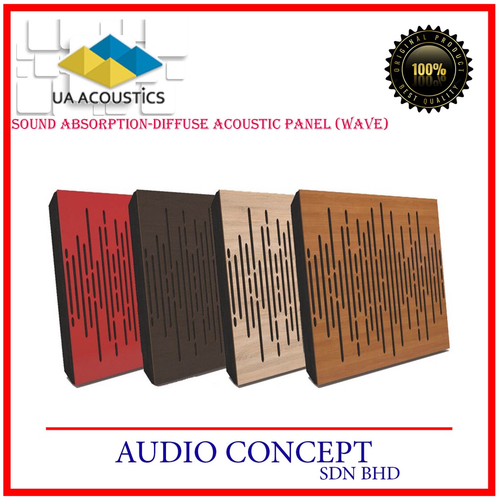 UA Acoustic Sound Absorption-Diffuse Acoustic Panel «Wave»-2Pcs/Box ...
