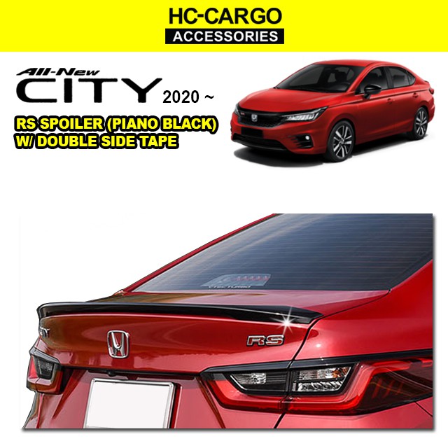 Honda City 2020 2021 oem RS Ducktail Spoiler lip (ABS) wit Painting black Include 3M Double Tape ...