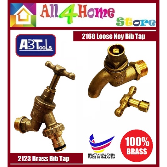 ABTools 1/2" High Quality 100% Brass Garden Tap (2123) / 1/2” Brass ...