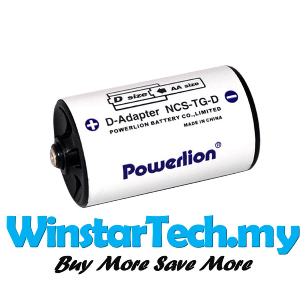 Powerlion Battery 2A AA To C Size D Size Adapter Converter Holder ...