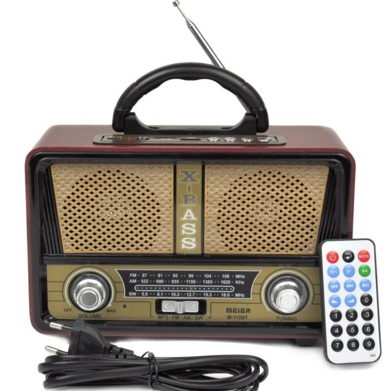 MEIER Classic Wooden Design Portable Rechargeable Bluetooth M-110BT / M-111BT / M-112BT / M ...