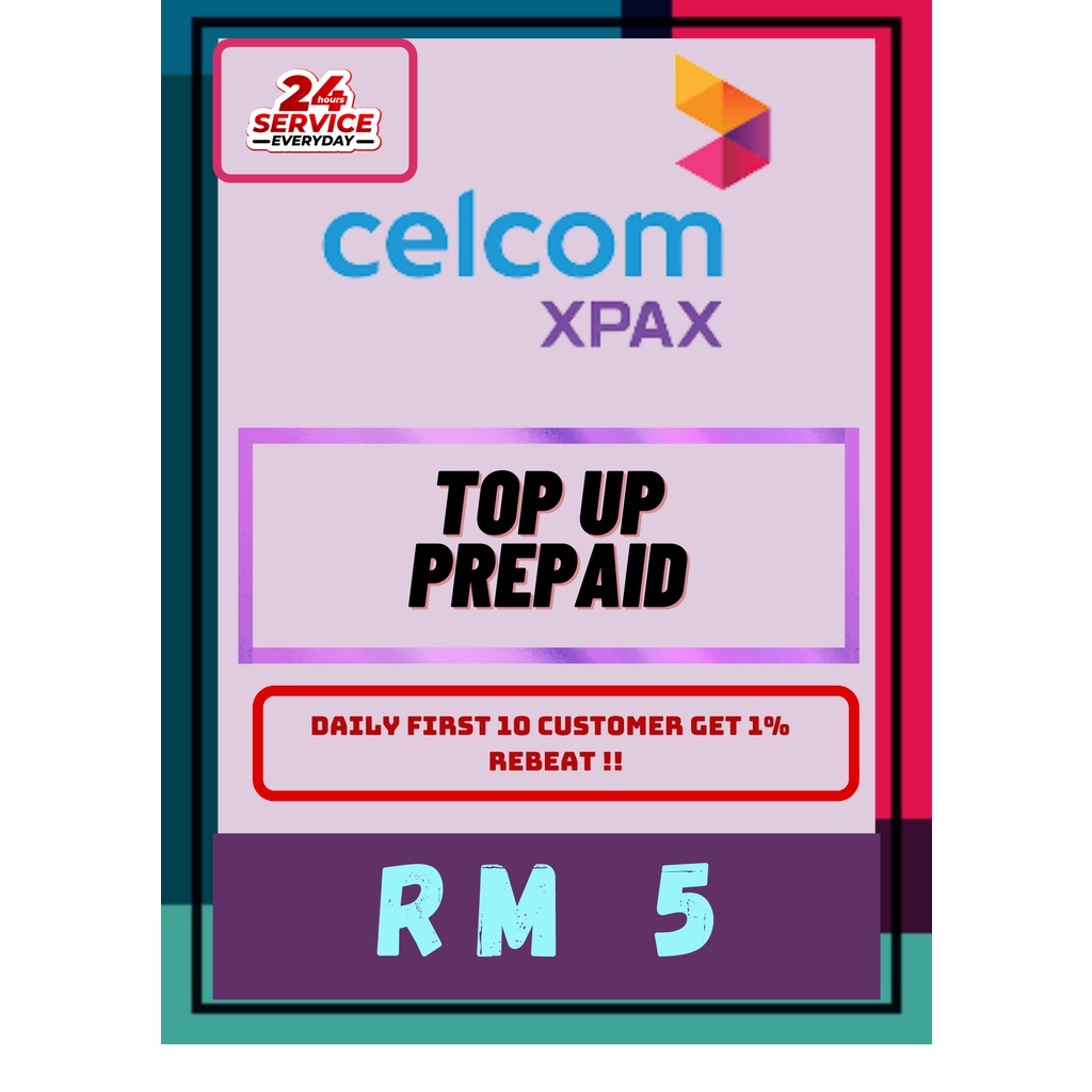 XPAX PREPAID (CELCOM) INSTANT TOPUP | Shopee Malaysia