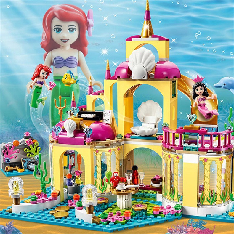 🔥READY STOCK🔥 Lego Compatible Castle Mermaid Ariel Model Building Block ...